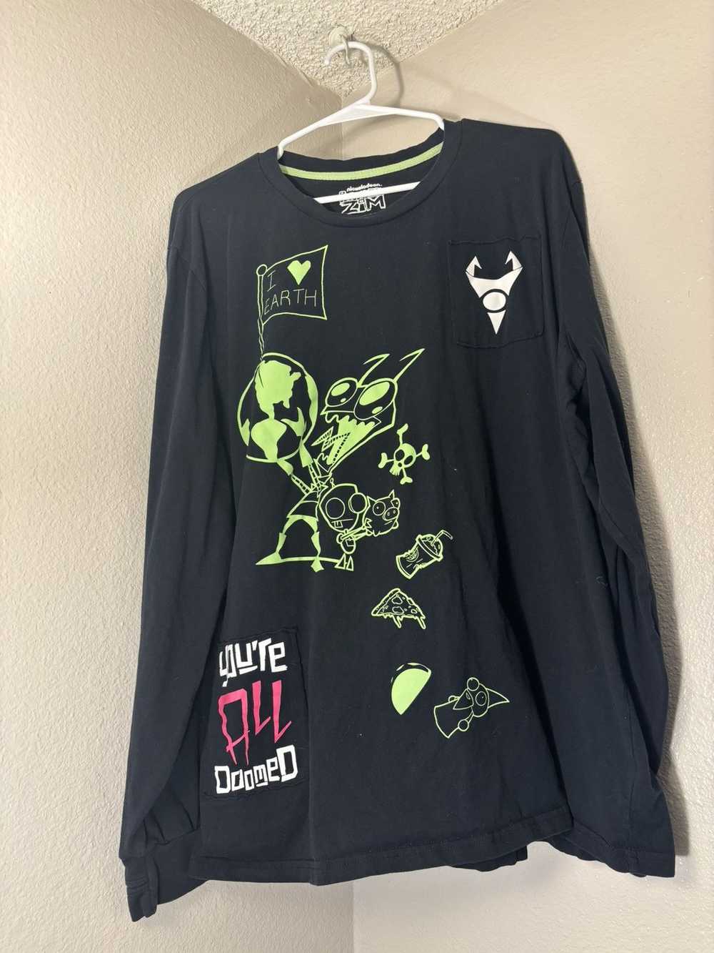 Nickelodeon Invader Zim Long Sleeve Tee - Vintage/Rare - Gem