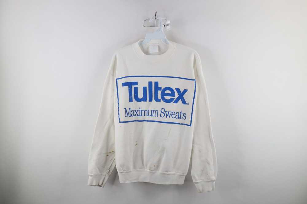 Vintage Vintage 90s Tultex Out Big Logo Crewneck Swea… - Gem