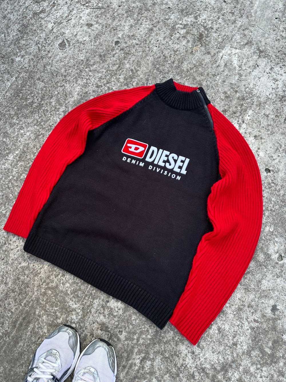 Diesel Y2K Vintage Diesel Big Logo knitwear Avant Gar… - Gem