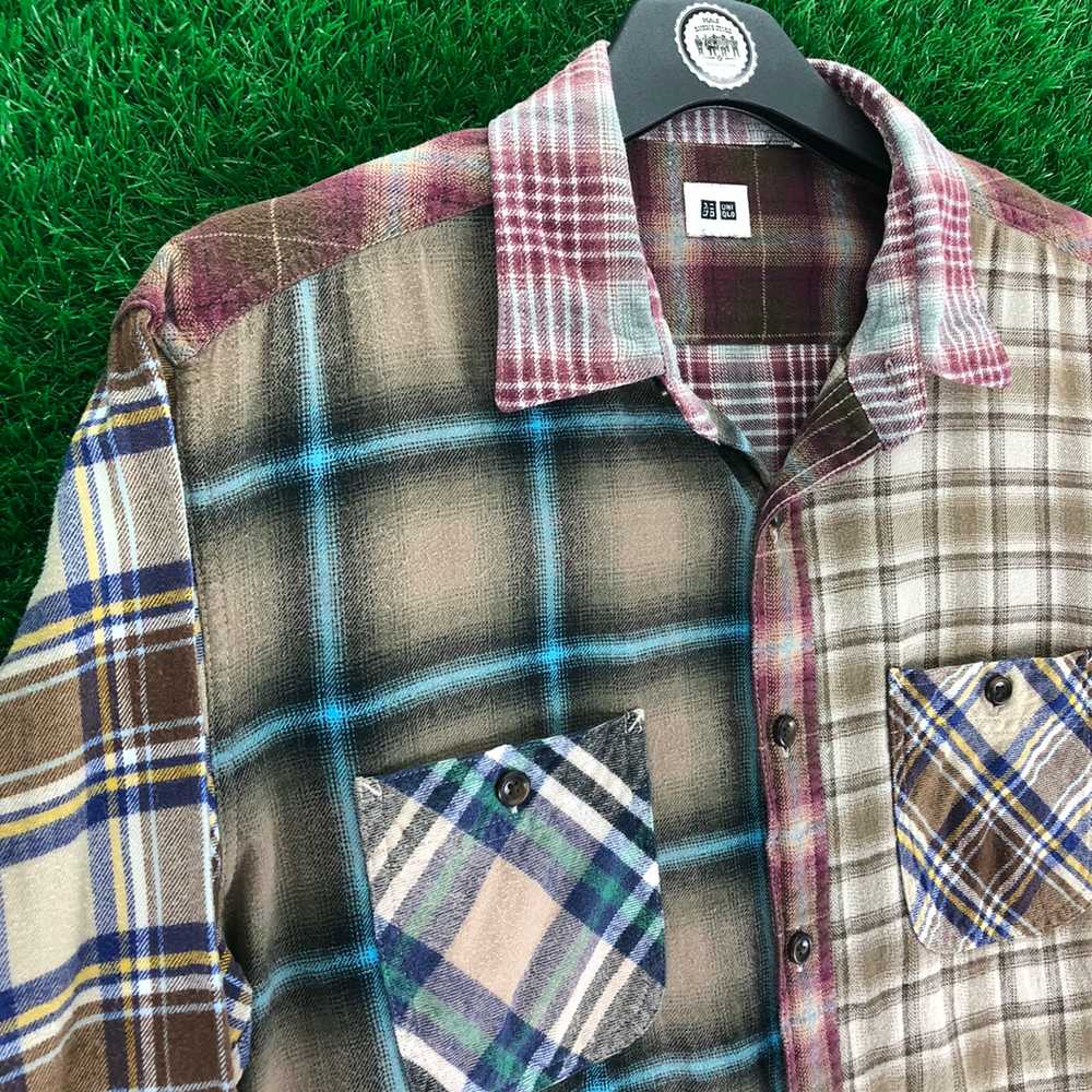 Uniqlo Uniqlo Flannel Multi Plaid Checker Double Po… Gem