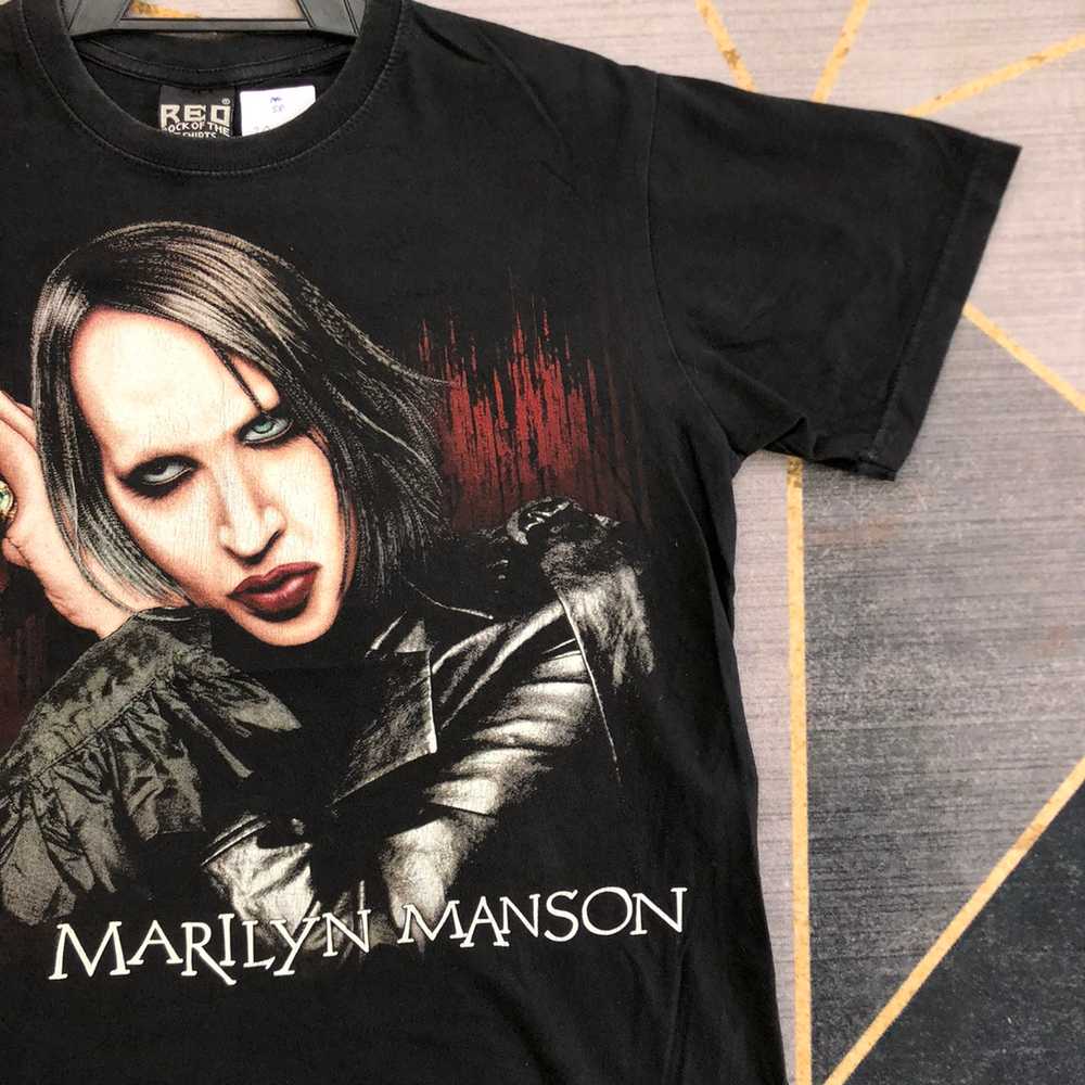 Vintage - Vintage Bootleg Marilyn Manson Band T Shirt… - Gem
