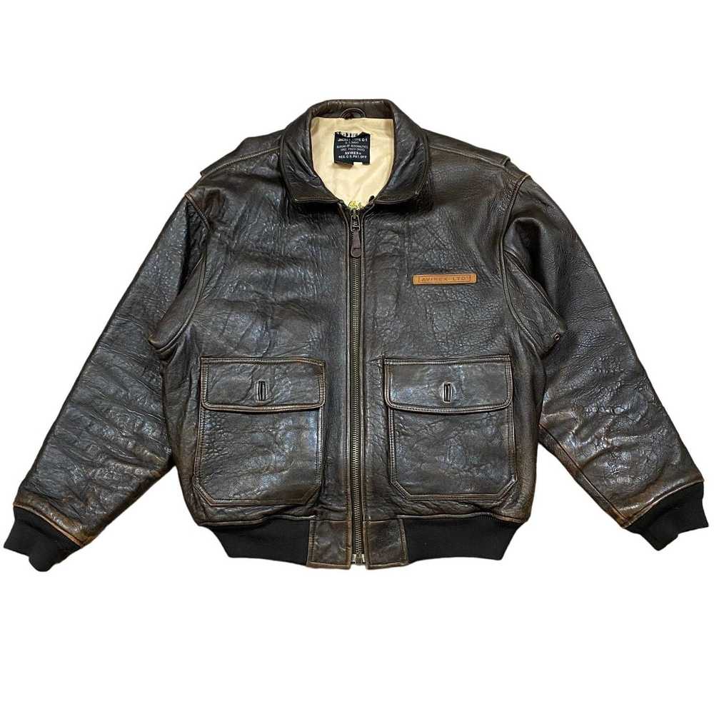 Avirex Vintage Avirex G-1 Navy Leather Bomber Jacket … - Gem
