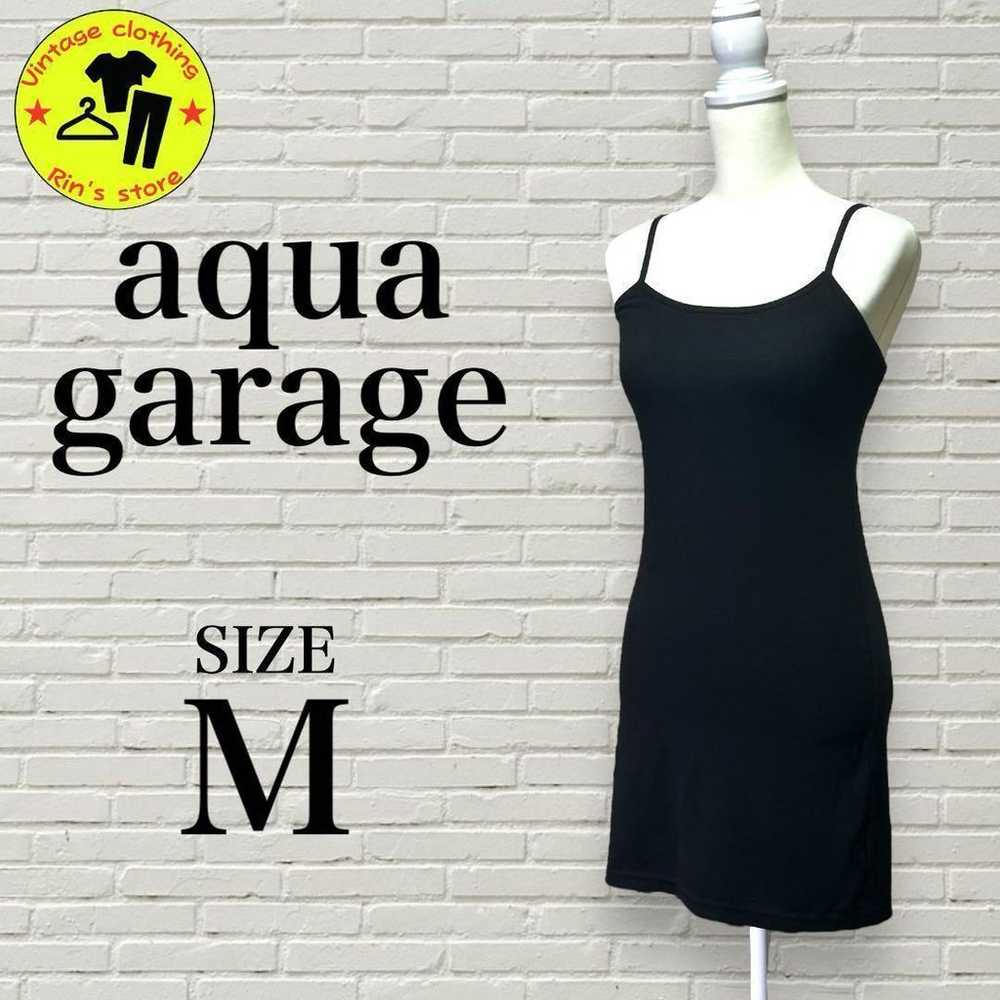 aqua garage＊Cami One-piece＊Underslip＊Black＊Size M - Gem