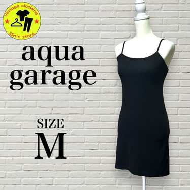 aqua garage＊Cami One-piece＊Underslip＊Black＊Size M - Gem