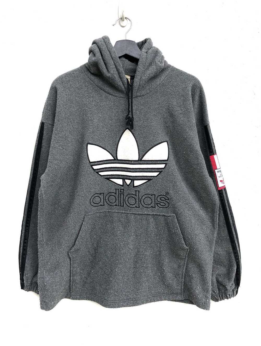 Adidas × Descente Vintage 90s Adidas Trefoil Fleece H… - Gem