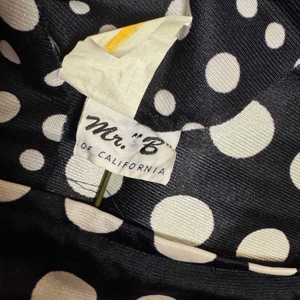 1970s Mr. “B” Black and White Polkadot Maxi Dress - Gem