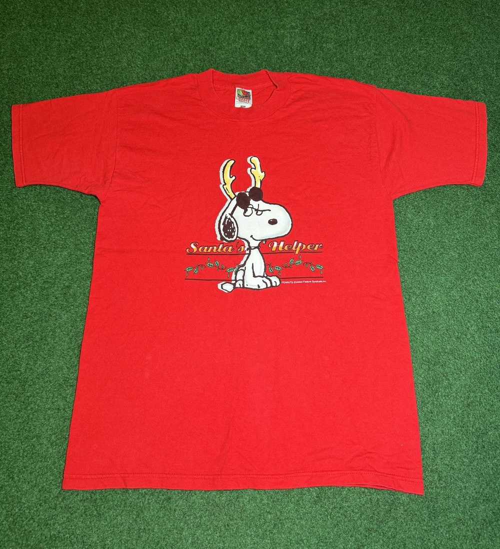 Peanuts × Vintage Vintage 90s Snoopy Peanuts Santa’s … - Gem