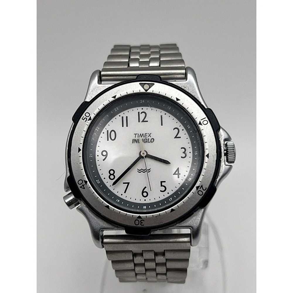 Vintage Timex Indiglo Men's Rotating Bezel Quartz Wat… - Gem