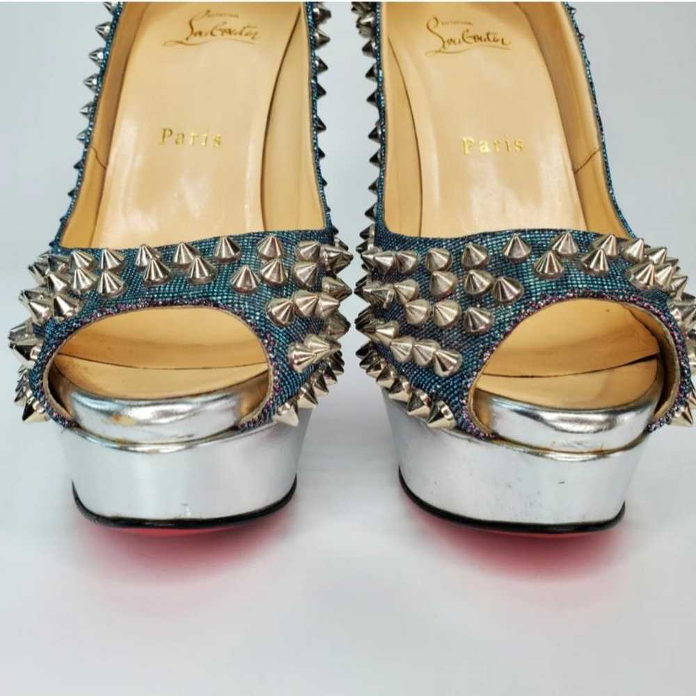 Christian Louboutin Lady Peep leather heels - Gem