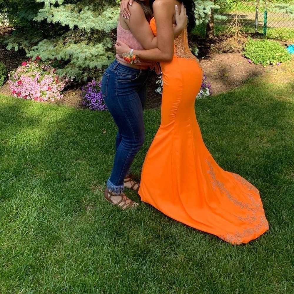 Orange Mermaid Prom Dress - Gem