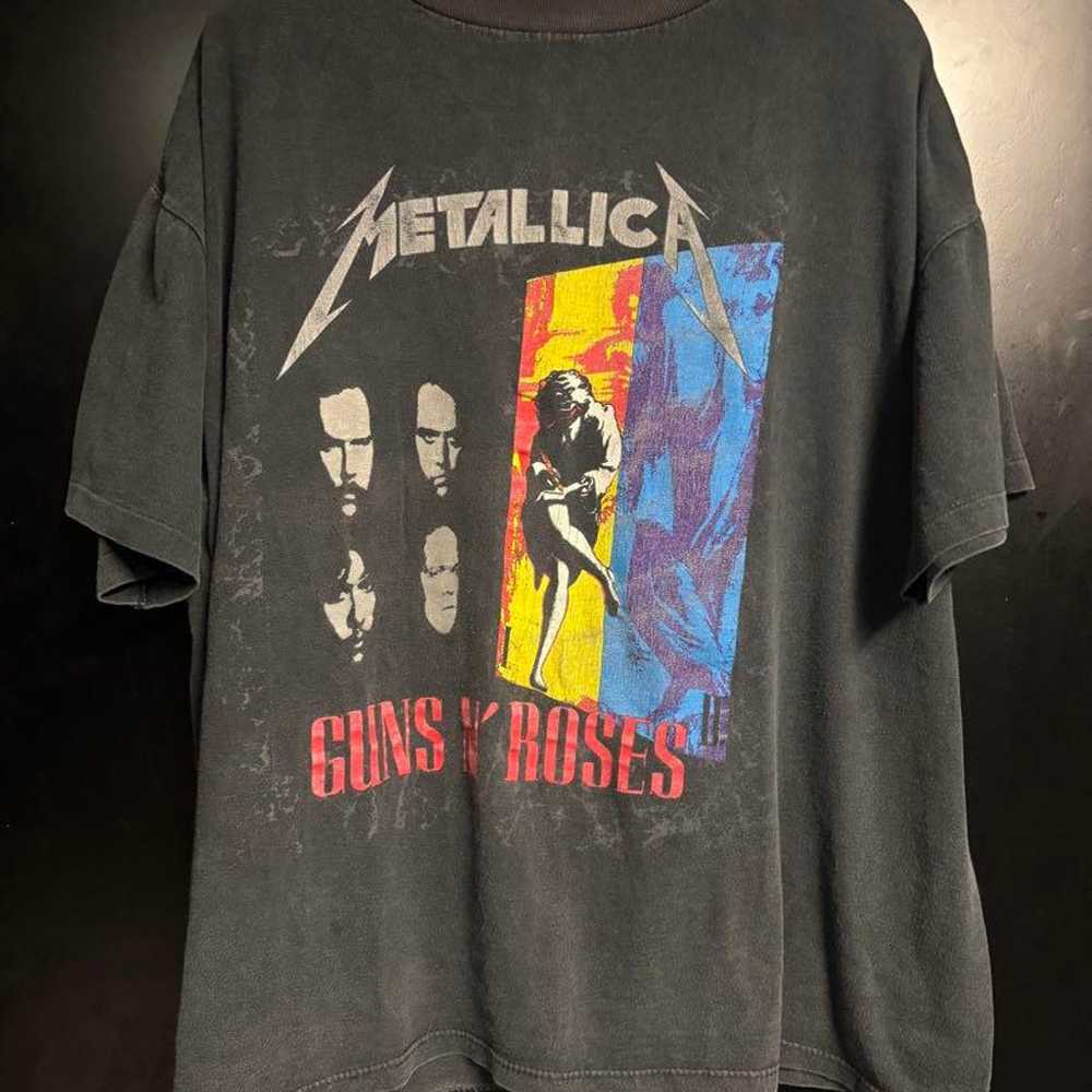 Rare 90's Vintage METALLICA × GUNS N' ROSES T-shirt - Gem