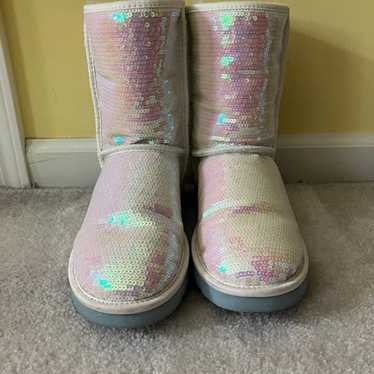 White sparkly uggs store