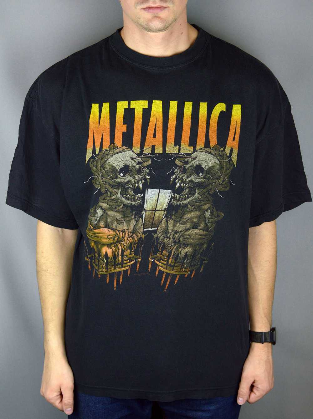 Metallica × Vintage Vintage Metallica Pushead USA Tou… - Gem