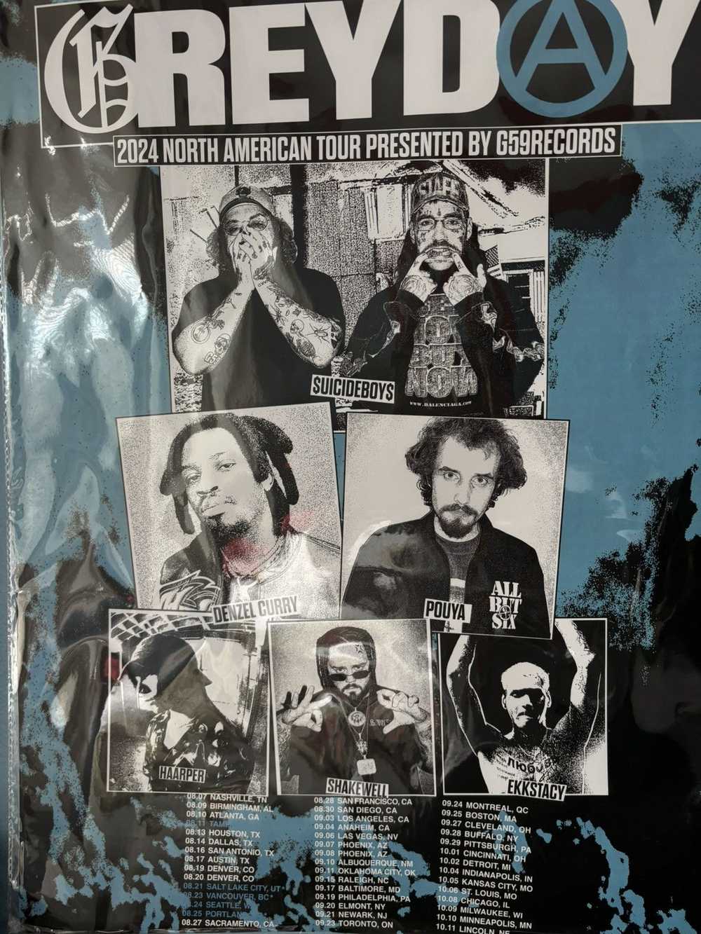 G59 Records Greyday 2024 Tour Poster - Gem