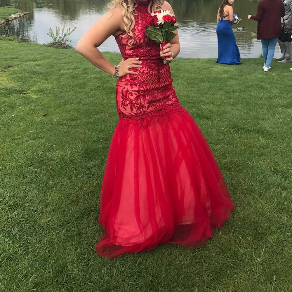 Red Mermaid Prom Dress - Gem