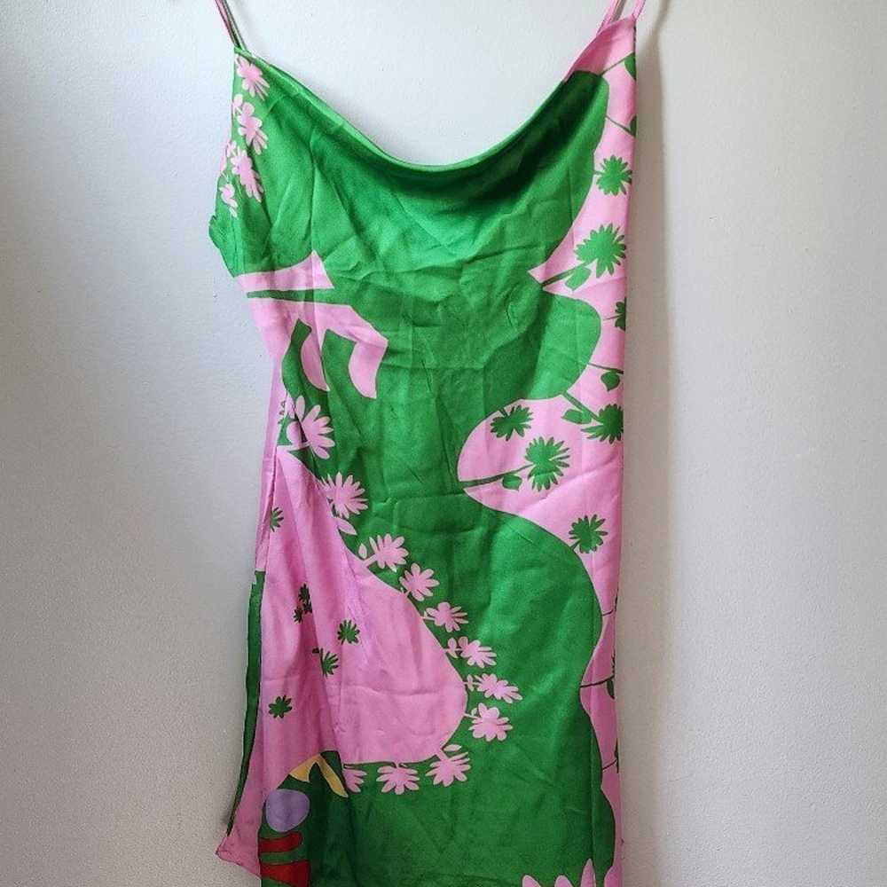 RARE Y2K Dress Zara Palm Springs Love Satin Mini Dres… - Gem