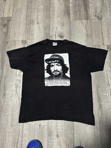 RARE!! 90's Charles Manson Vintage Crewneck Sweatshir… - Gem RARE!! 90's Charles Manson Vintage Crewneck Sweatshir… - Gem