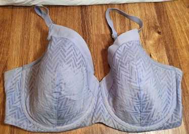 Third Love Women's 36F Bra Chevron Contour Demi Blue … - Gem