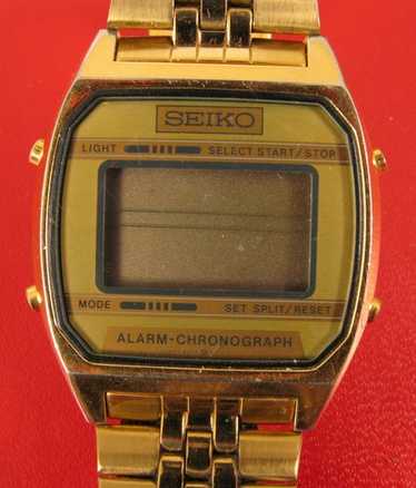 VINTAGE SEIKO WRISTWATCH ALARM CHRONOGRAPH LED DIGITA… - Gem
