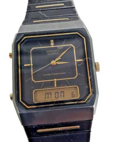 VINTAGE SEIKO DUAL TIME CHRONOGRAPH ALARM H449-5339 Q… - Gem