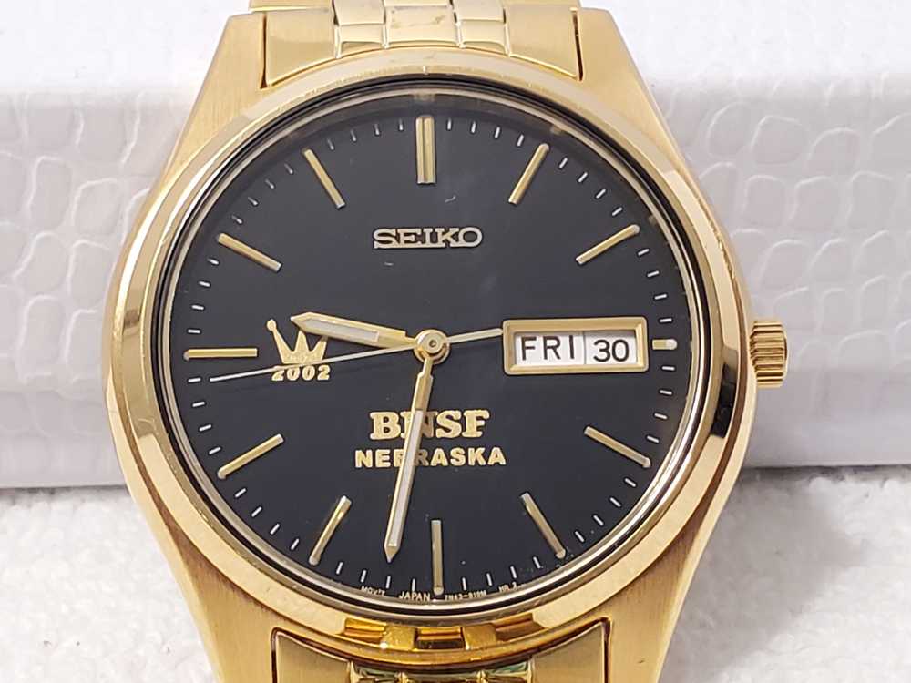 Seiko Vintage Seiko Mens Gold Tone Day Date Watch S S… - Gem