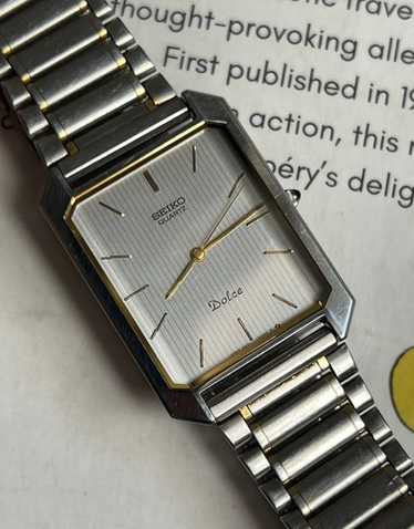 Vintage Seiko Dolce textured dial quartz slim watch t… - Gem