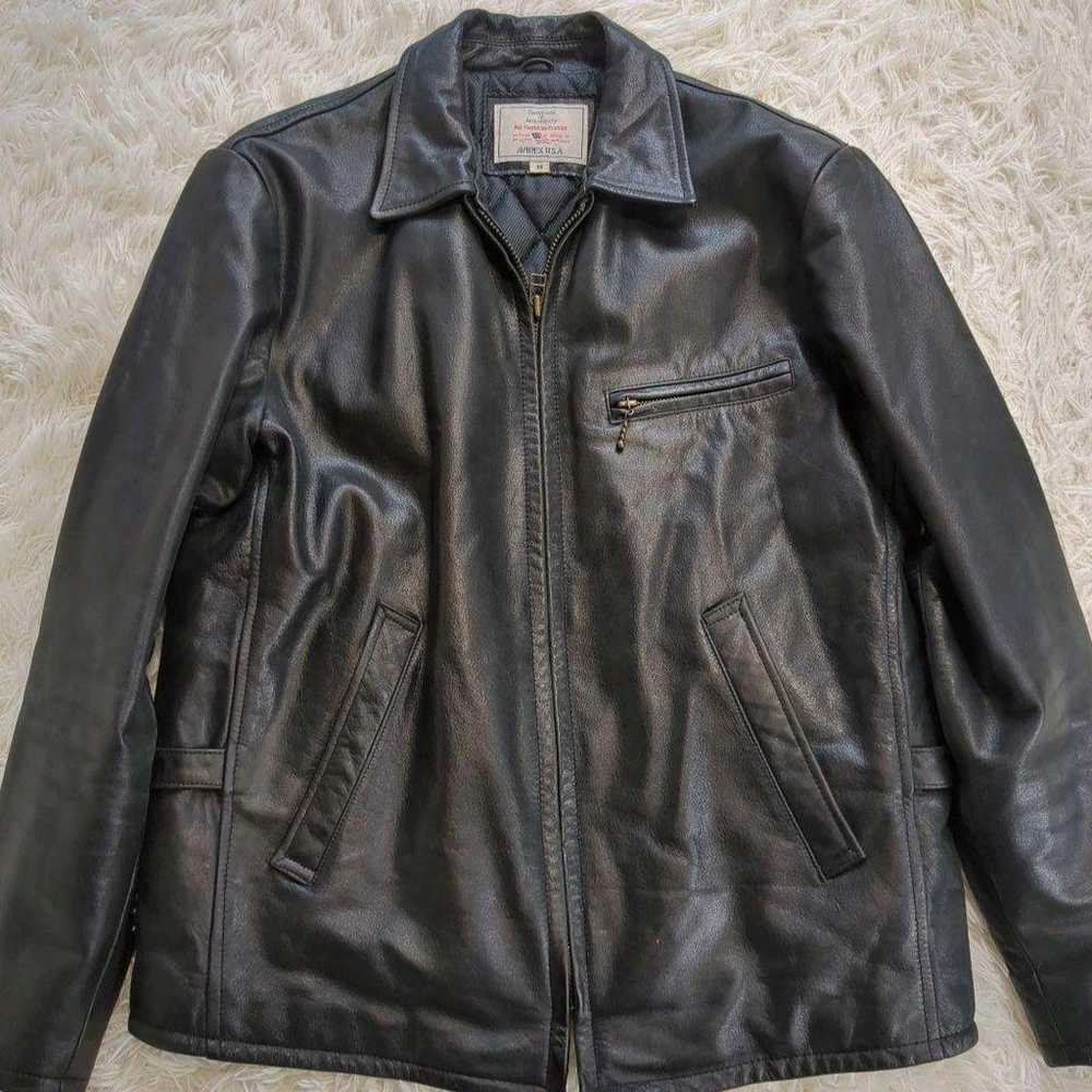 Made in USA AVIREX Leather Riders Jacket Leather Blou… - Gem