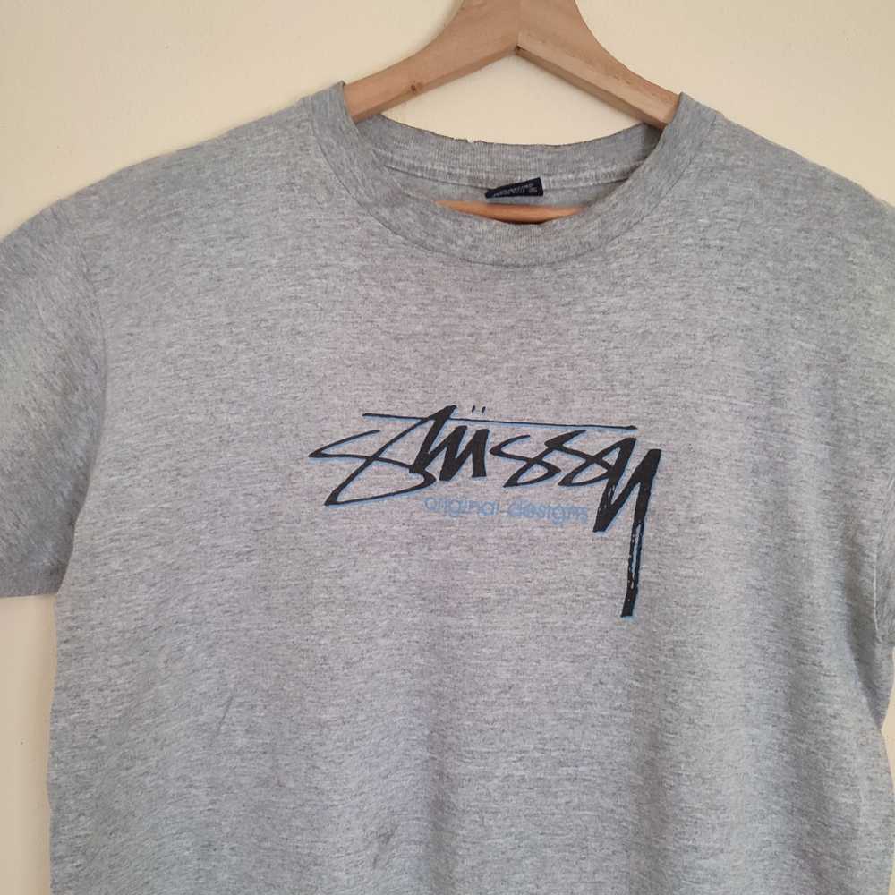 Streetwear × Stussy 90's STUSSY nice Logo Tshirt - Gem
