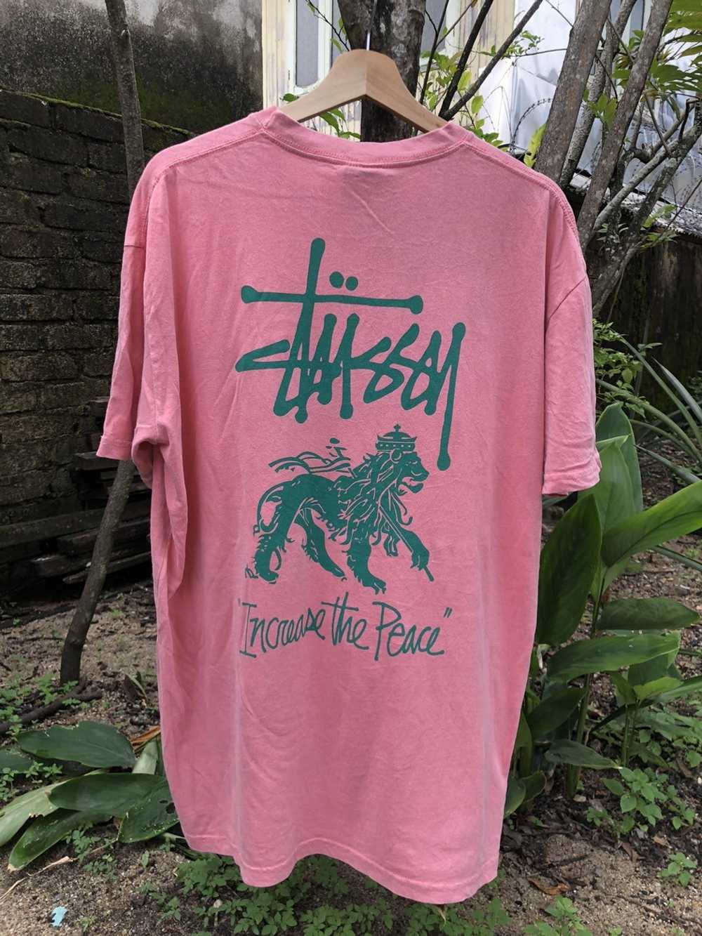 Streetwear × Stussy × Vintage Vintage Stussy Lion Tsh… - Gem