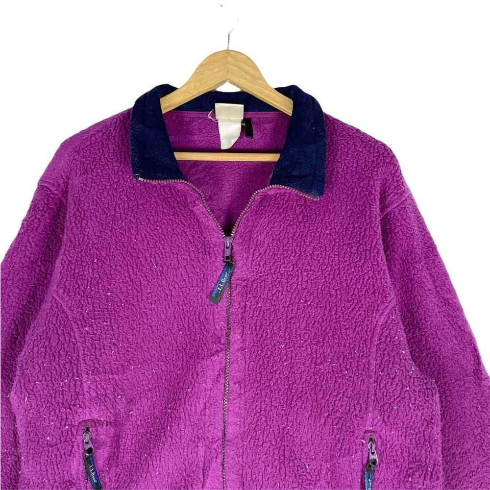 L.L. Bean ️LL BEAN Deep Pile Fleece Zipper Jacket - Gem