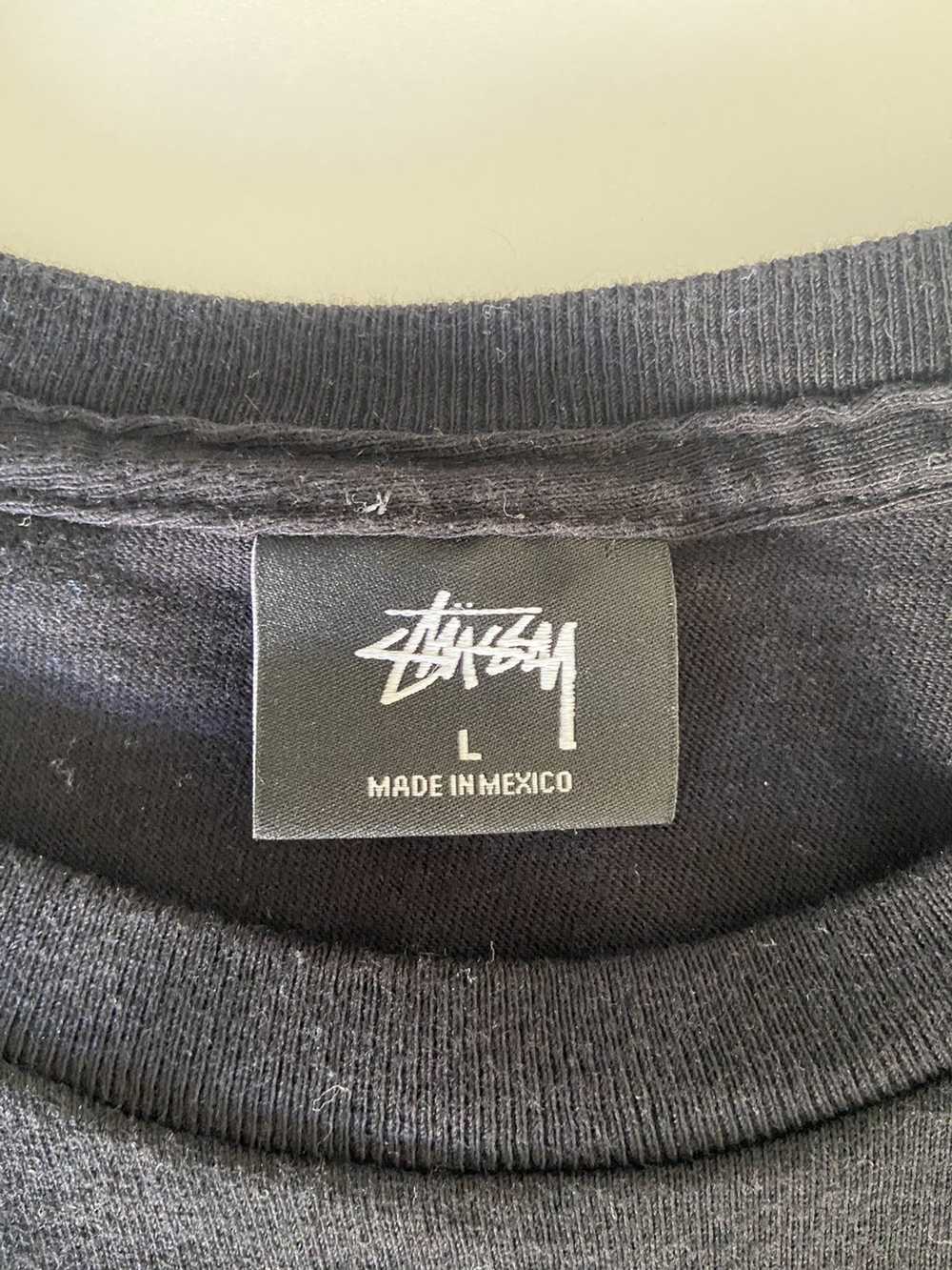 Stussy × Vintage Stussy Vintage S Logo Black Tee - Gem