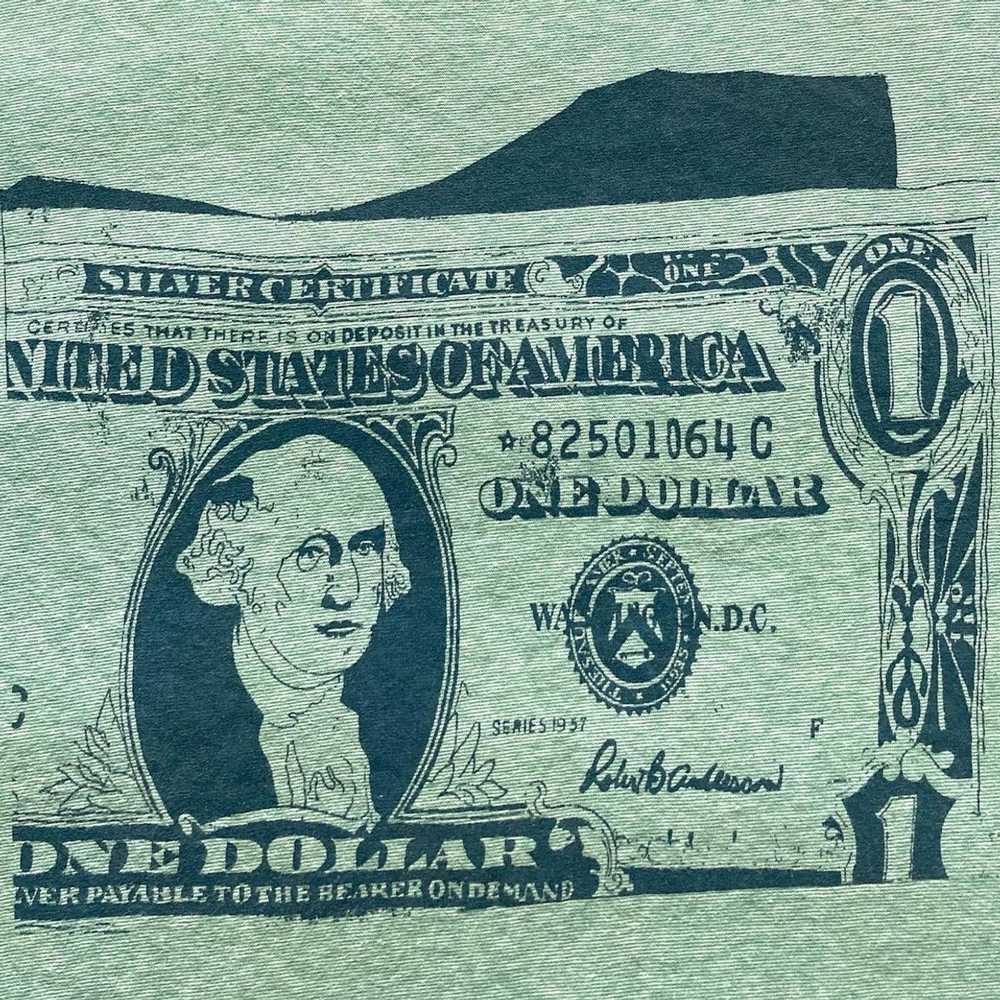 Andy Warhol 2004 Andy Warhol One-Dollar Bill Art Tee - Gem