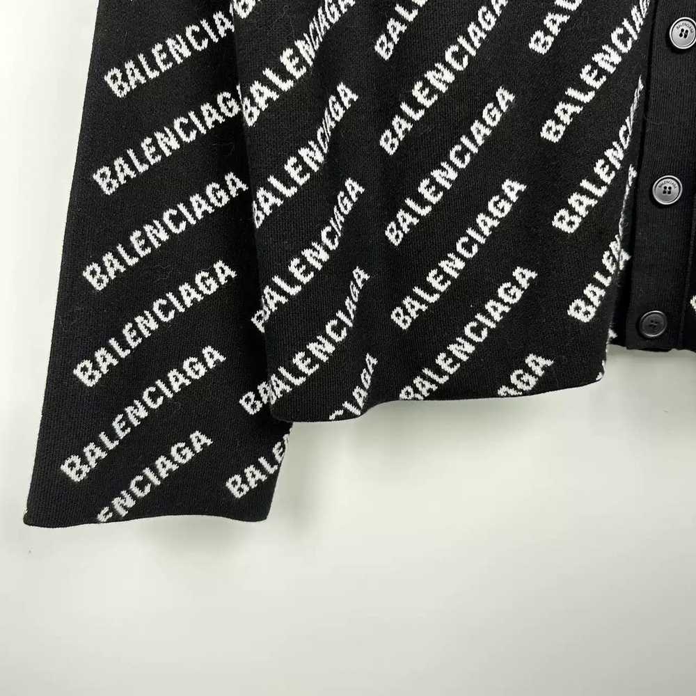 Balenciaga Balenciaga 22ss Logo Allover Sweater - Gem