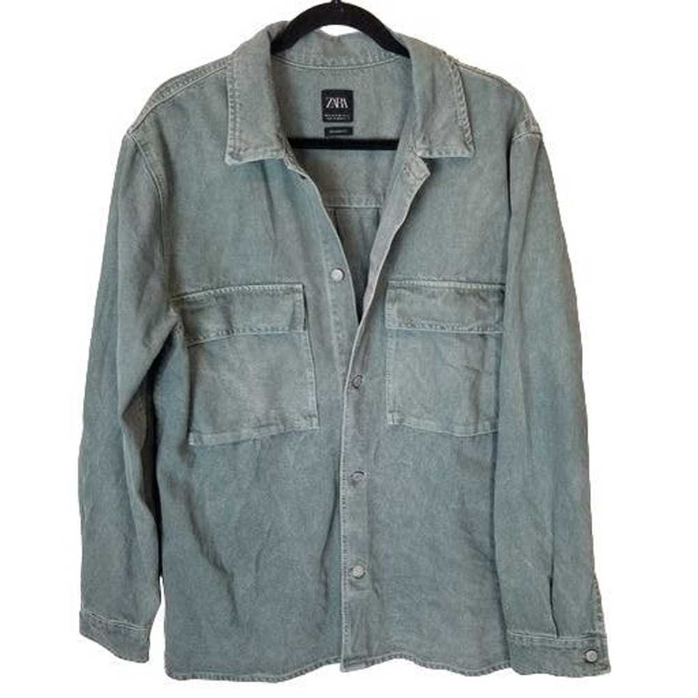 Zara ZARA XL Heavyweight Denim Relaxed Fit Button Fro… - Gem