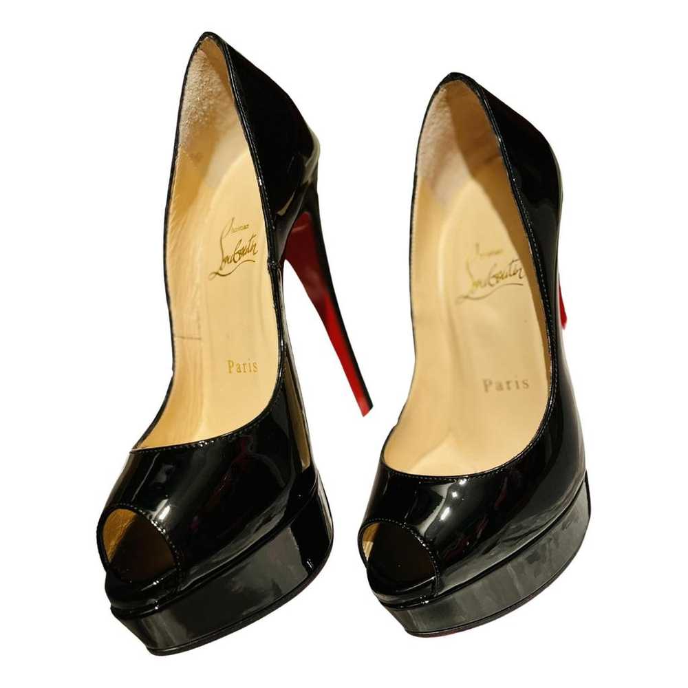 Christian Louboutin Lady Peep patent leather heels - Gem