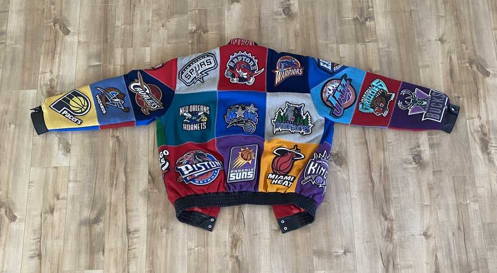 Jeff Hamilton Vintage NBA Patchwork Leather Jacket - Gem