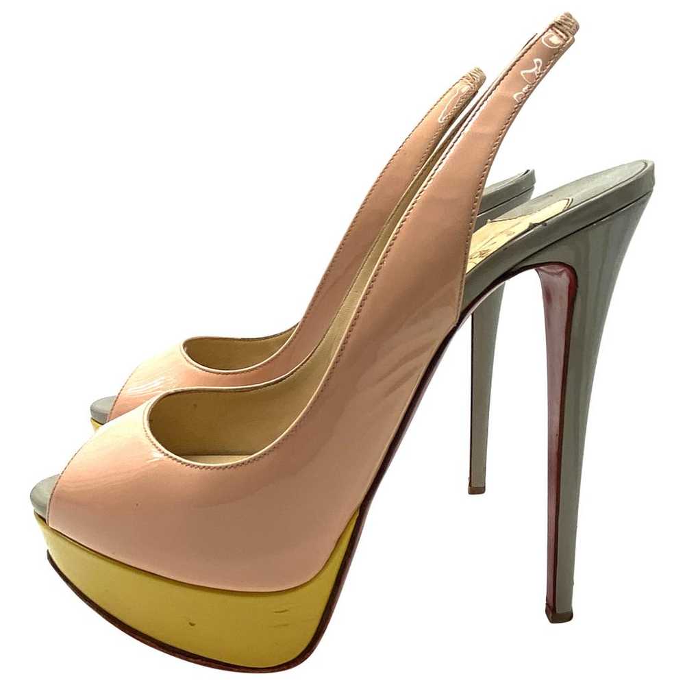 Christian Louboutin Lady Peep patent leather heels - Gem