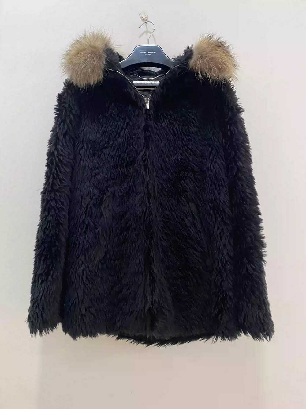 Saint Laurent Paris Saint Laurent 18fw mohair raccoon… - Gem