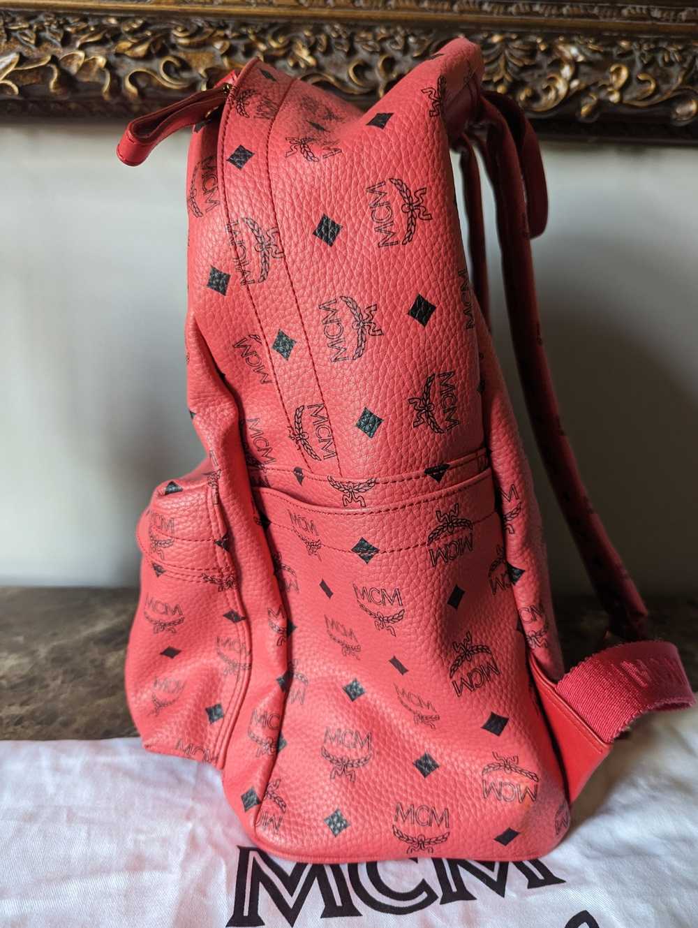 MCM MCM Stark Backpack (Limited Edition Pink) Visetos… - Gem