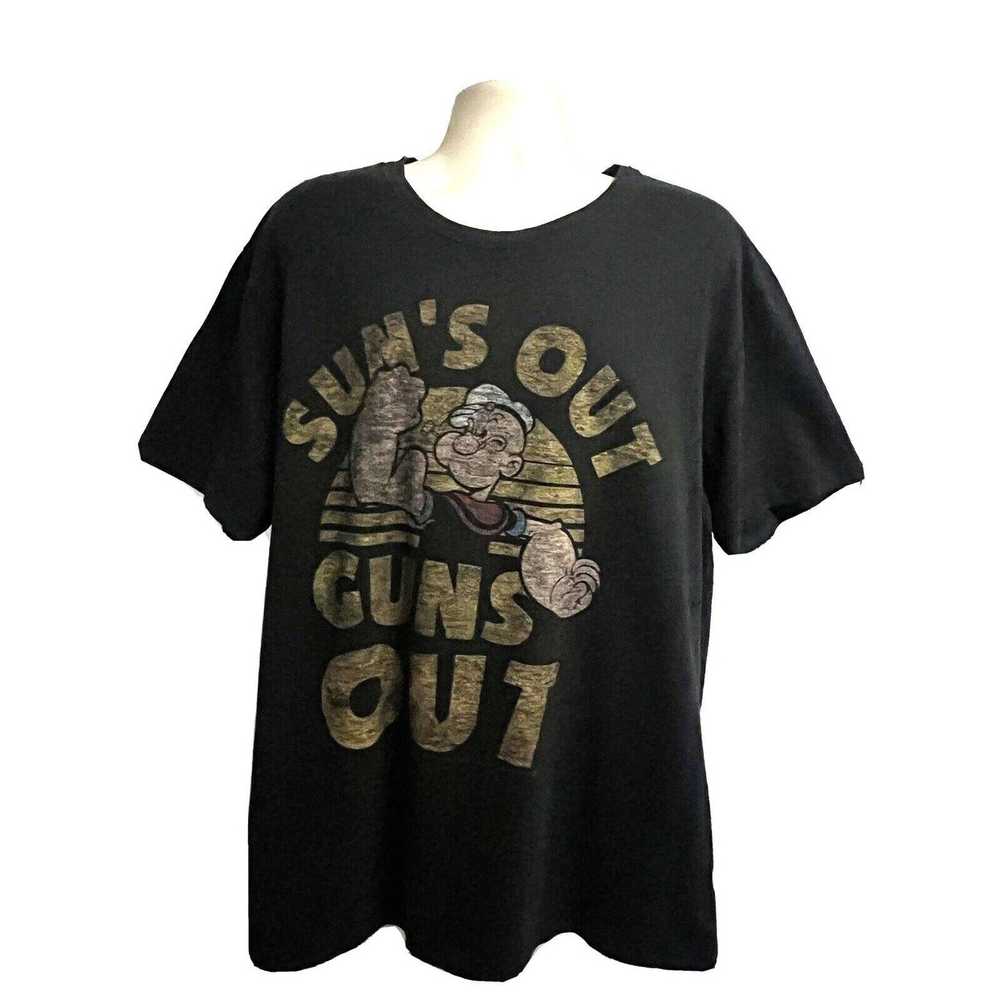 Vintage Popeye The Sailor Man Black Graphic T Shirt 2… Gem