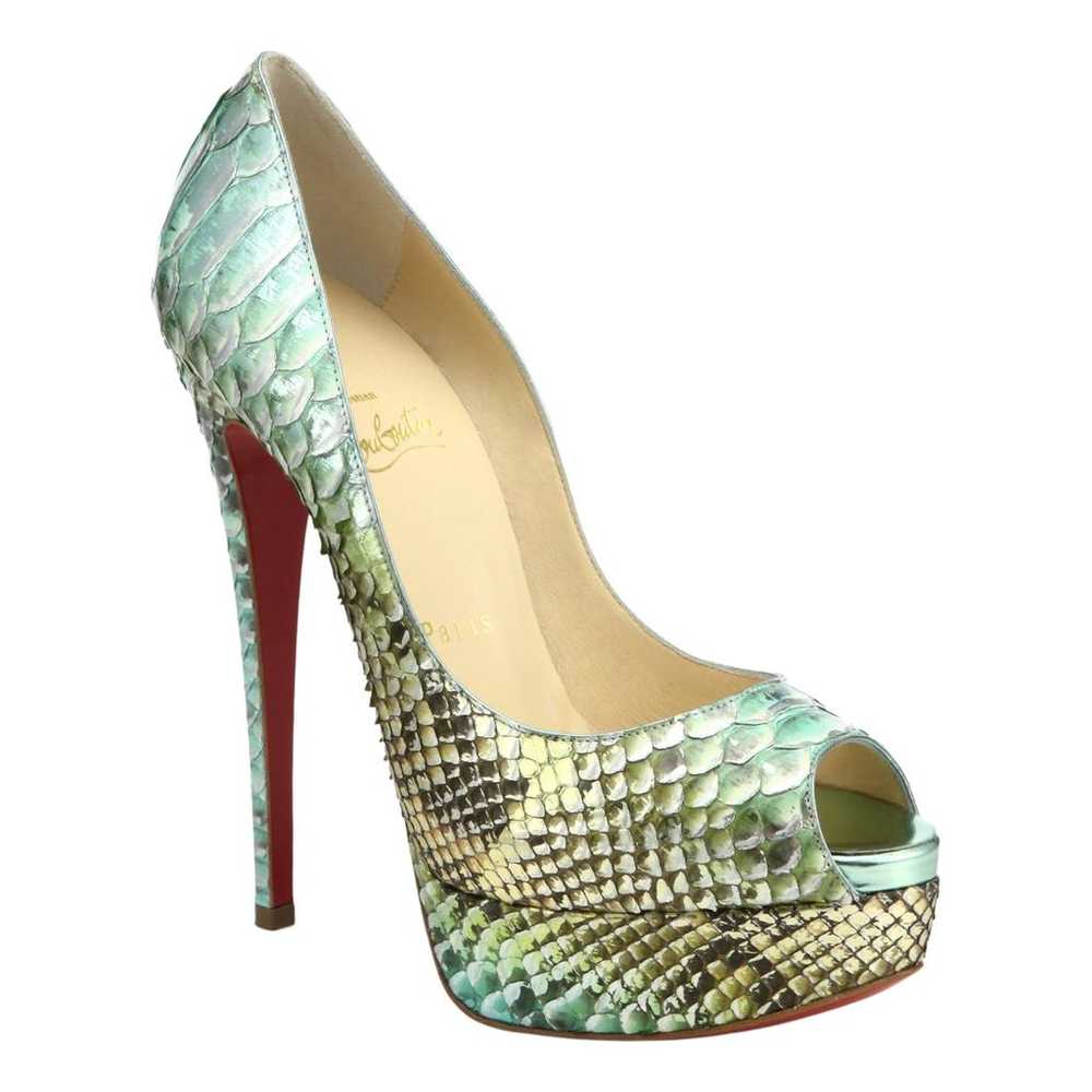 Christian Louboutin Lady Peep python heels - Gem Christian Louboutin Lady Peep python heels - Gem