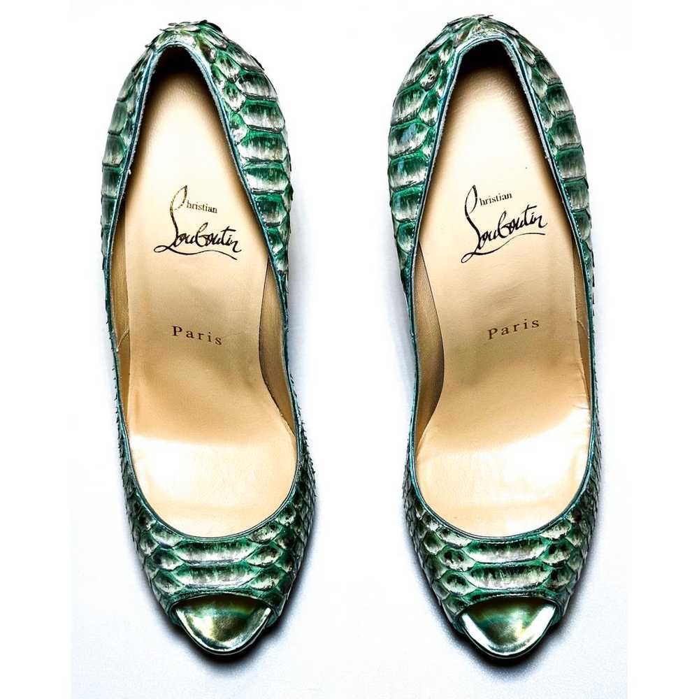 Christian Louboutin Lady Peep python heels - Gem Christian Louboutin Lady Peep python heels - Gem