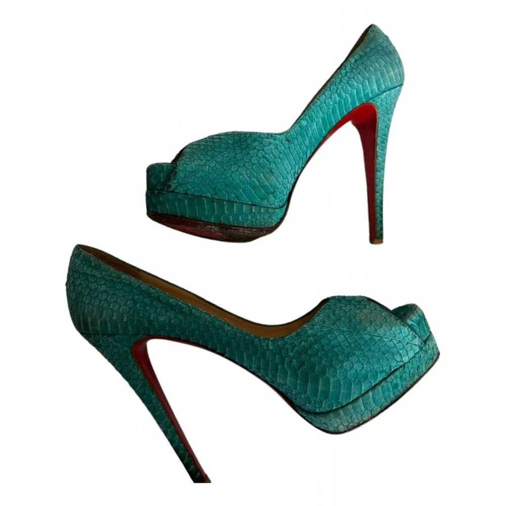 Christian Louboutin Lady Peep python heels - Gem Christian Louboutin Lady Peep python heels - Gem