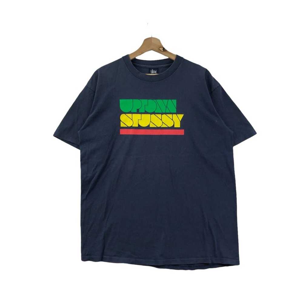 Stussy Vintage UPTOWN STUSSY RASTA Made in Usa T-Shirt - Gem