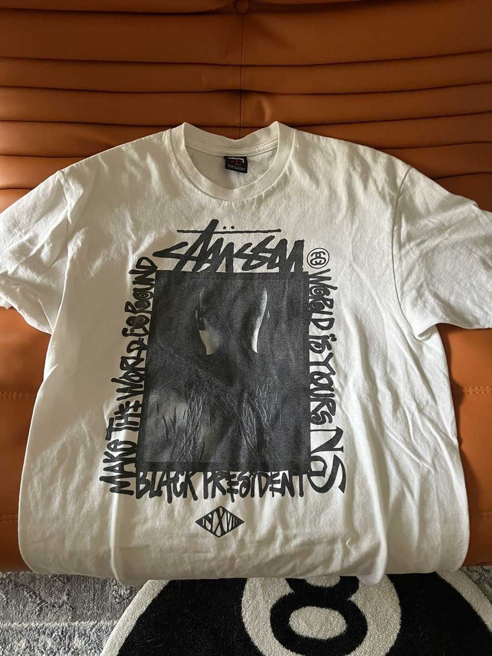 Stussy × Vintage Vintage Stussy Nas T shirt - Gem