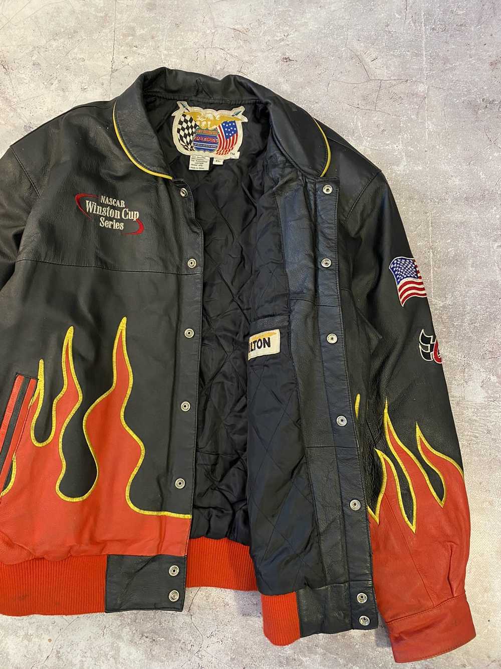 Jeff Hamilton × Leather Jacket × Racing Y2K “Jeff Gor… - Gem