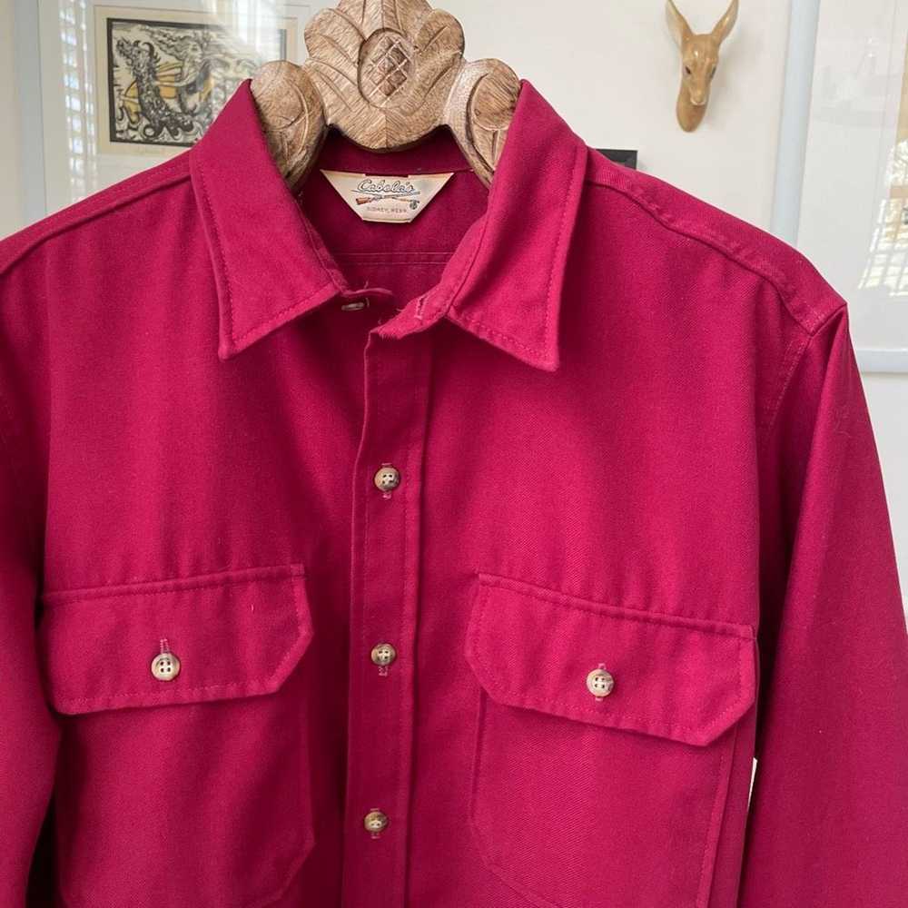 Cabelas Vintage Cabela’s Cranberry Red Maroon Button … - Gem Cabelas Vintage Cabela’s Cranberry Red Maroon Button … - Gem