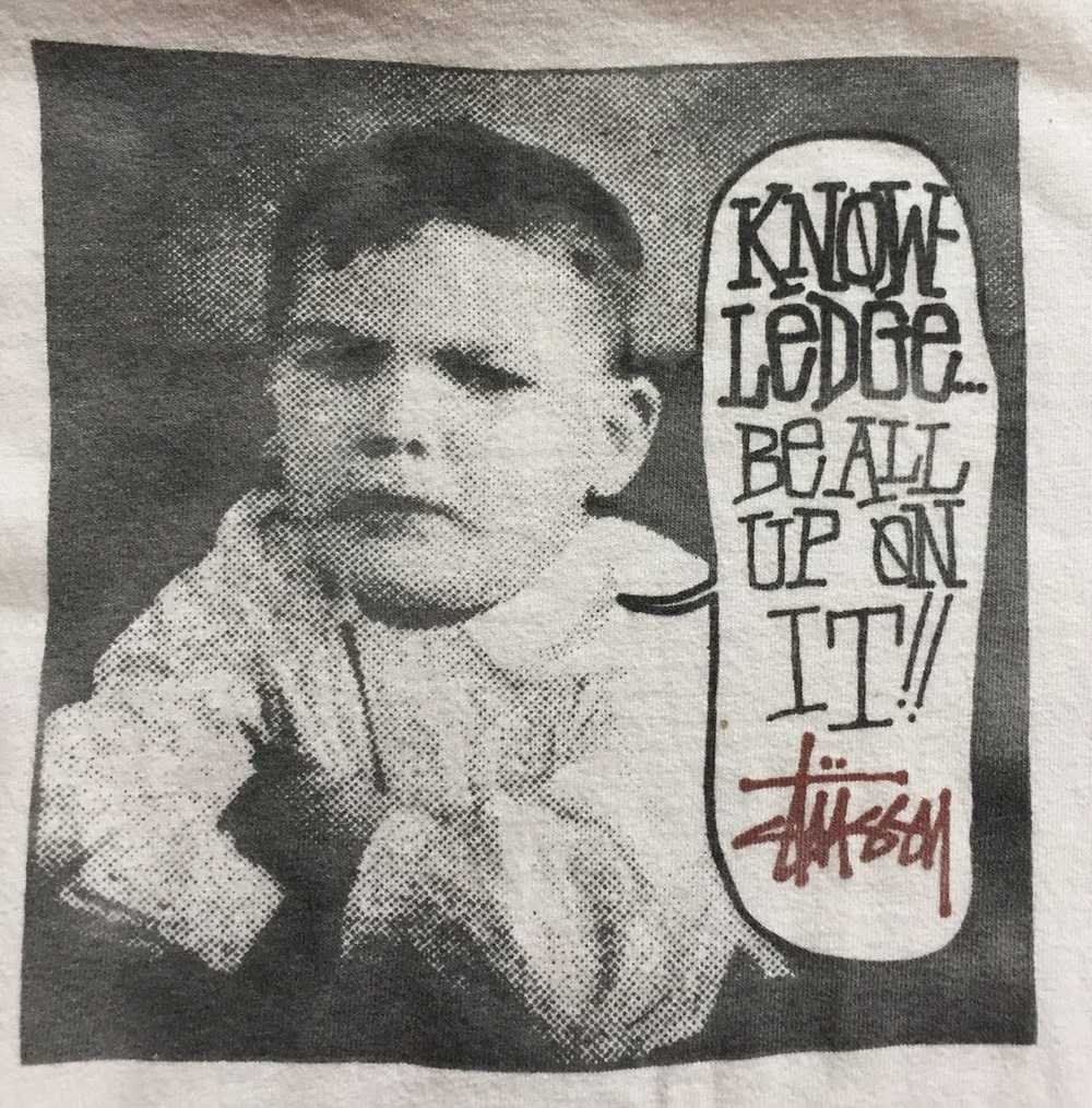 Stussy Vintage 90s Stussy “Knowledge be all up on it!… - Gem