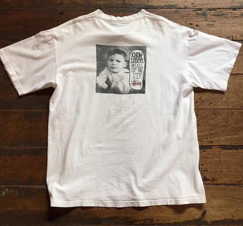 Stussy Vintage 90s Stussy “Knowledge be all up on it!… - Gem