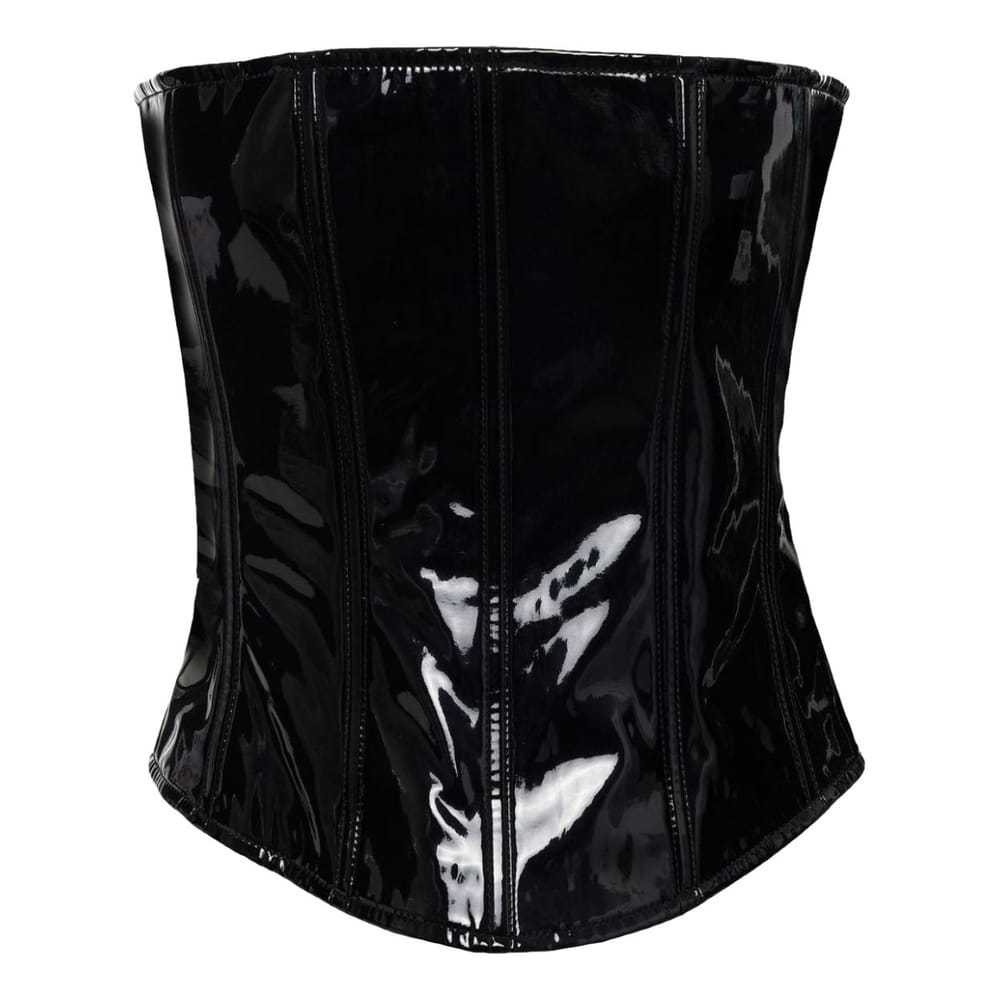 Balmain Patent Leather Corset Gem